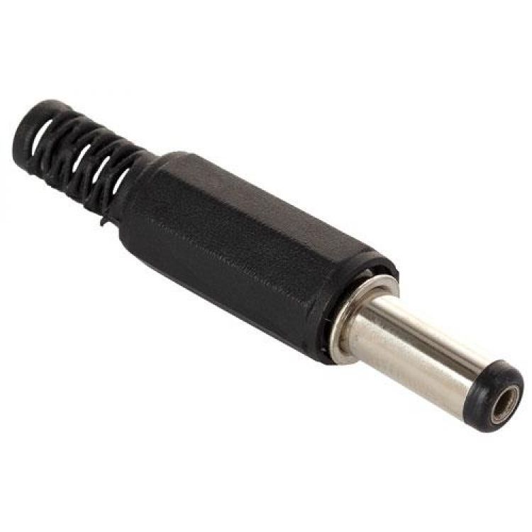 2.5mm Black Plastic Inverted Plug for Cable Extension